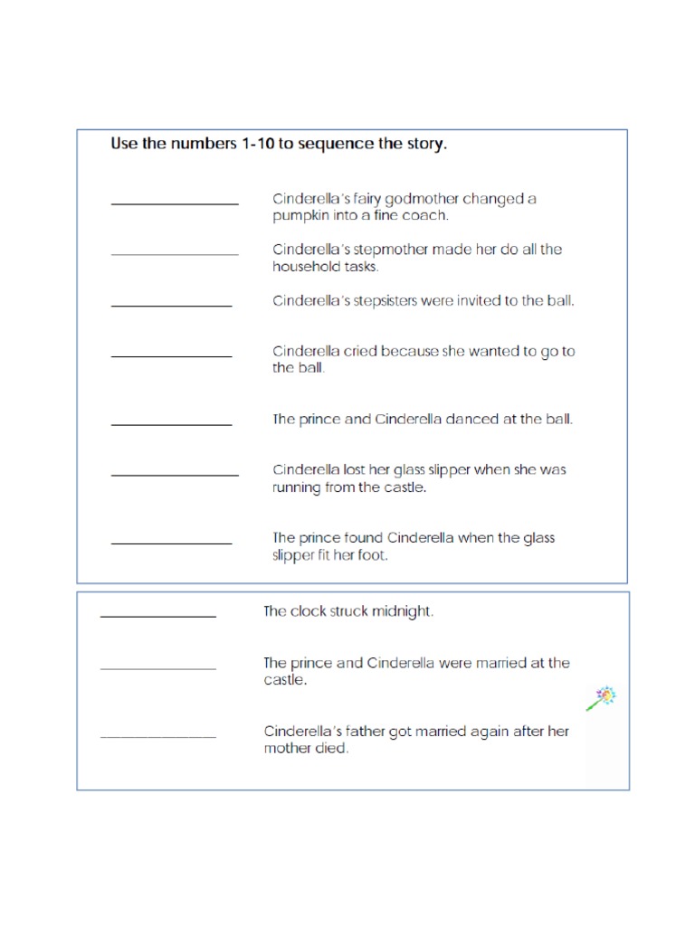 Cinderella, Worksheet For Intermediate Learners | PDF