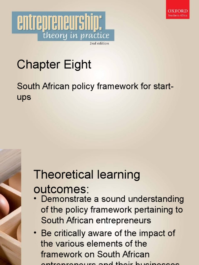 Chapter Eight: South African Policy Framework For Start-Ups | PDF ...