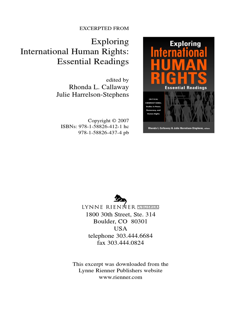 Philosophical Foundations of Human Rights | PDF | Natural And Legal ...
