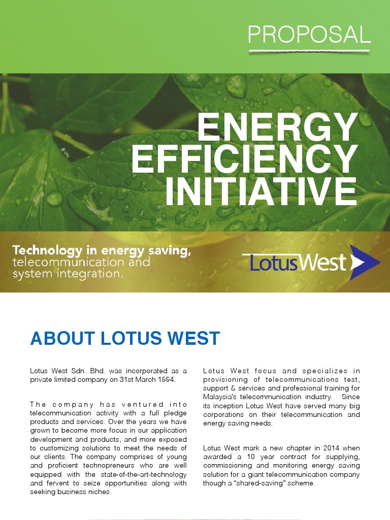 Energy Efficiency Initiative Proposal | PDF | Alternating Current | Efficient Energy Use