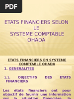 Modele Etats Financiers OHADA | Bilan comptable | Comptabilité