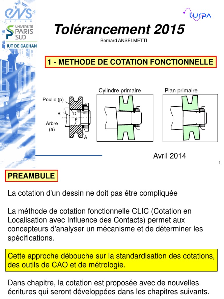 01 Cotation fonctionnelle methode.pdf | Mechanical Engineering ...