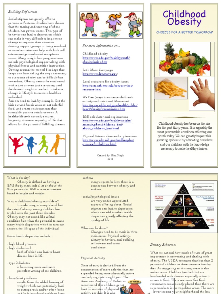 Brochure For Health Psychology | PDF | Obesity | Childhood Obesity