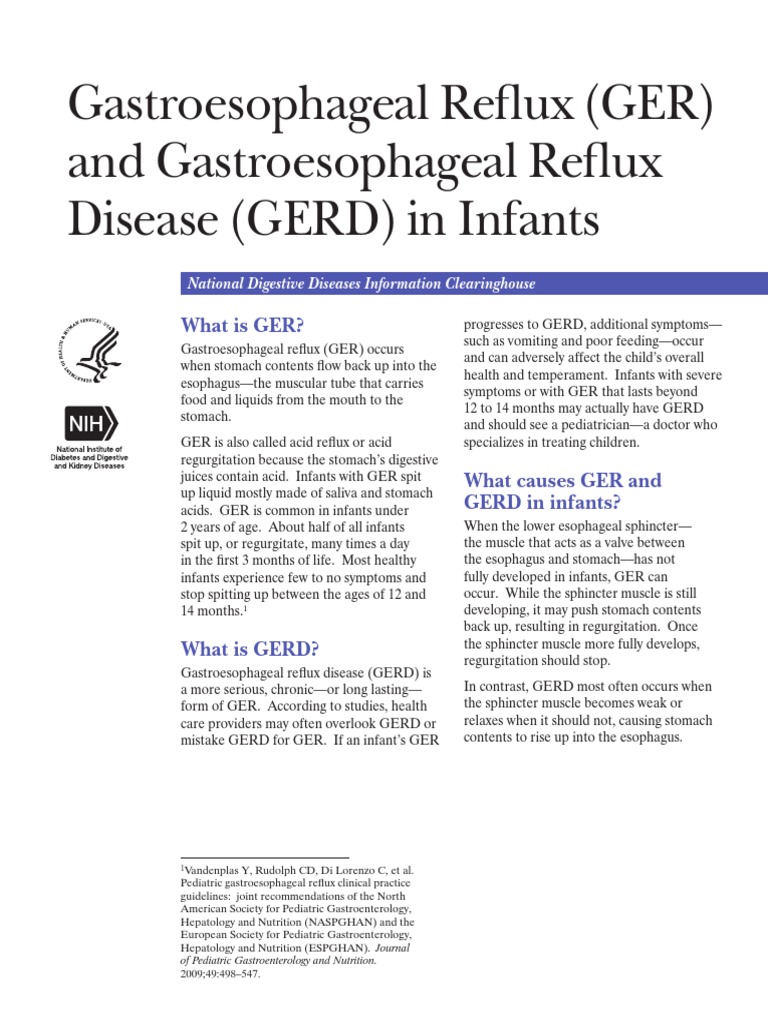 Gastroesophageal Reflux (GER) and Gastroesophageal Reflux Disease (GERD ...