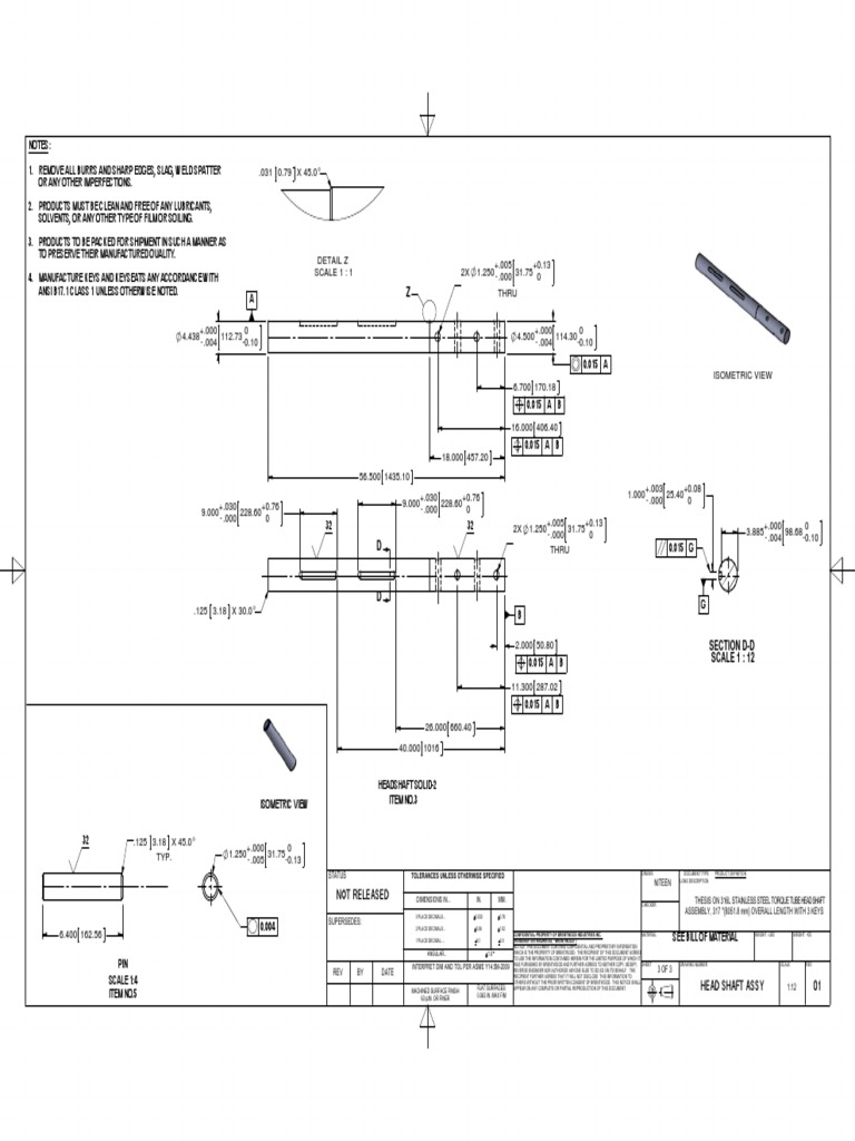 Head Shaft Assembly Manufacturing Guide | PDF
