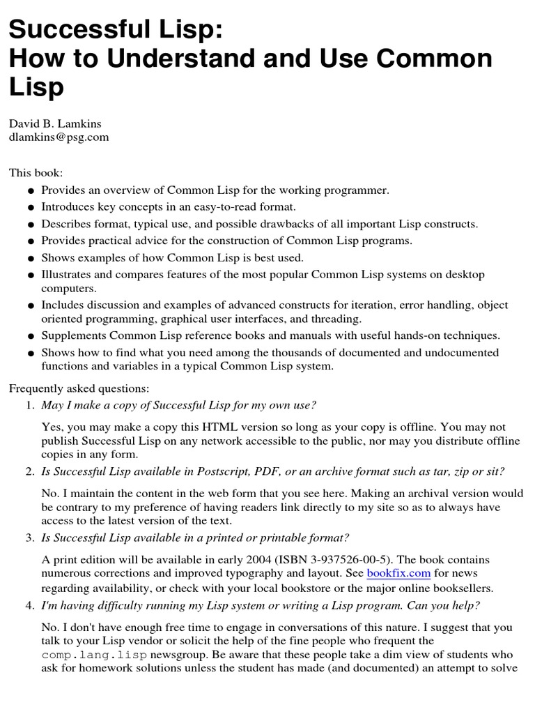 Successful.lisp.How.to.Understand.and.Use.common.lisp | Graphical User Interfaces | Variable ...