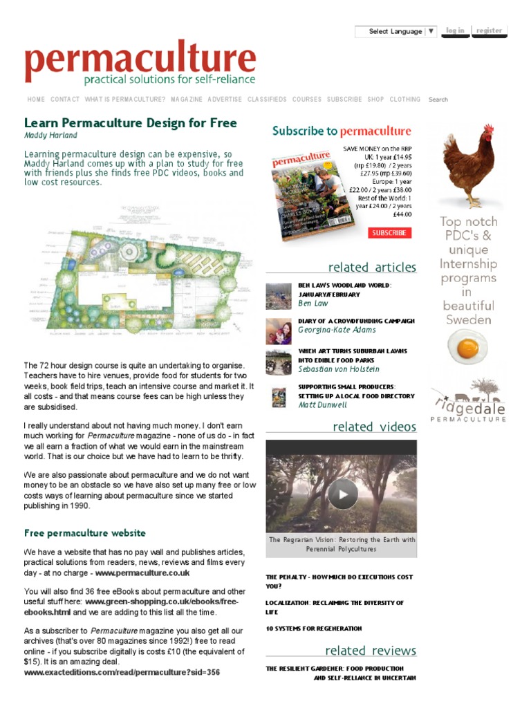 Learn Permaculture Design For Free - Permaculture Magazine | Download ...