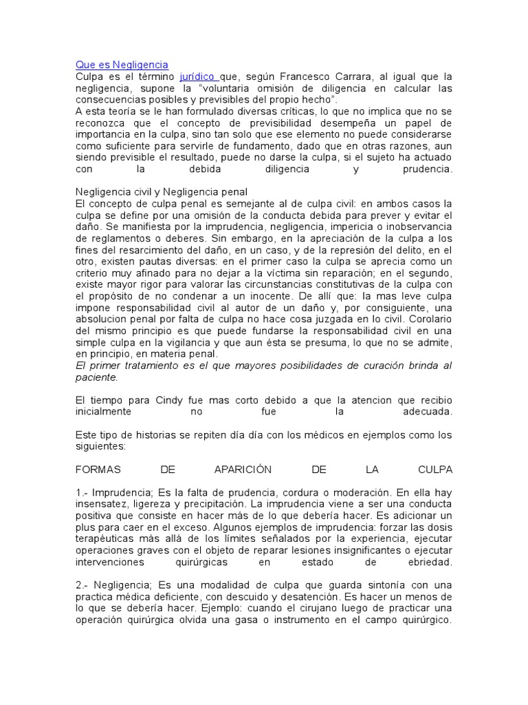 Que Es Negligencia | Acción (filosofía) | Conceptos psicologicos