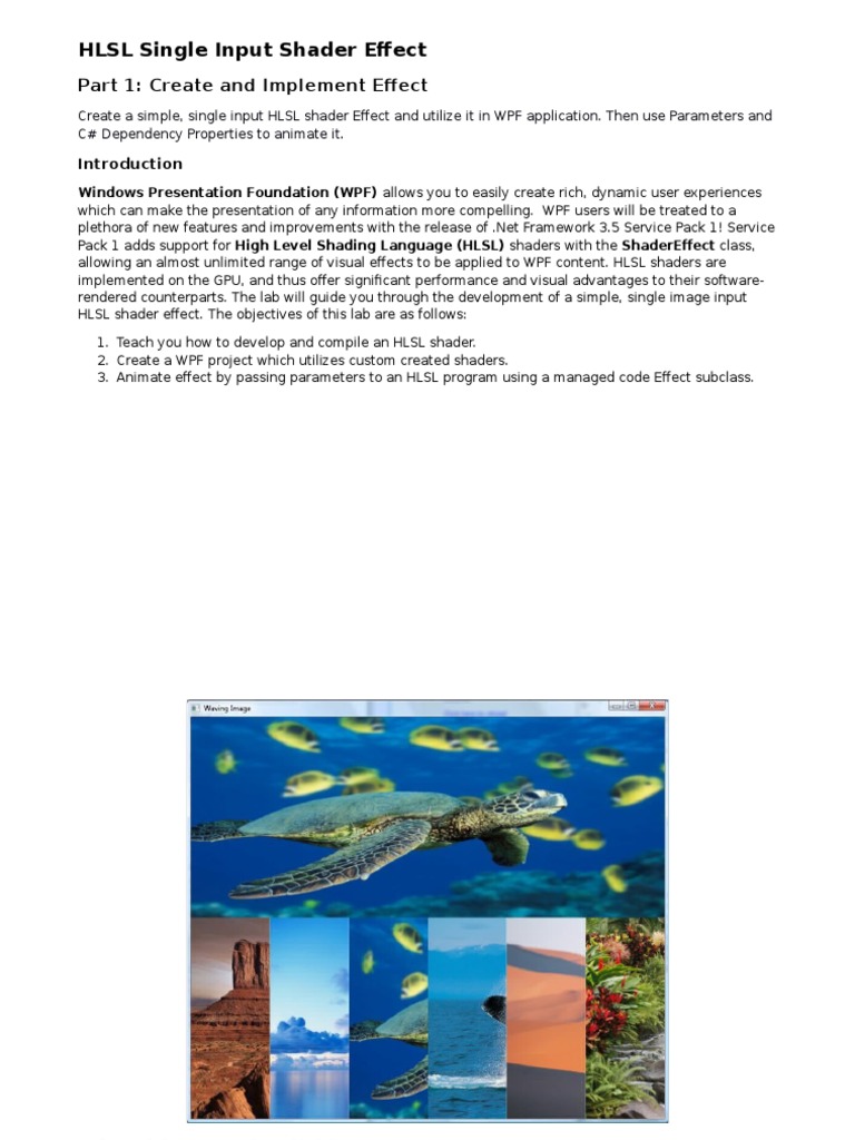 Build Your Own Hlsls Hader Effect Lab | PDF | Windows Presentation Foundation | Microsoft Visual ...