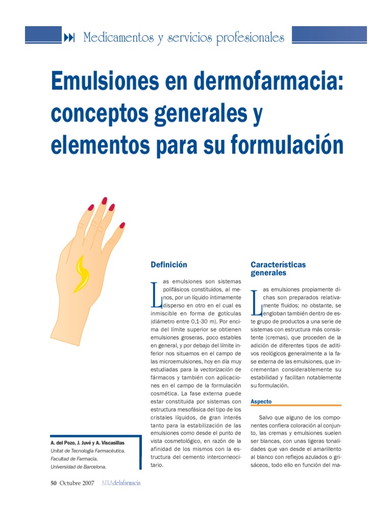 Emulsiones en Farmacología: Definición y Ejemplos | PDF | Emulsión | gordo