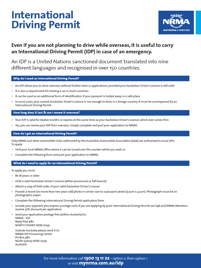 IDP Application Form | PDF | Driver's License | Debit Card