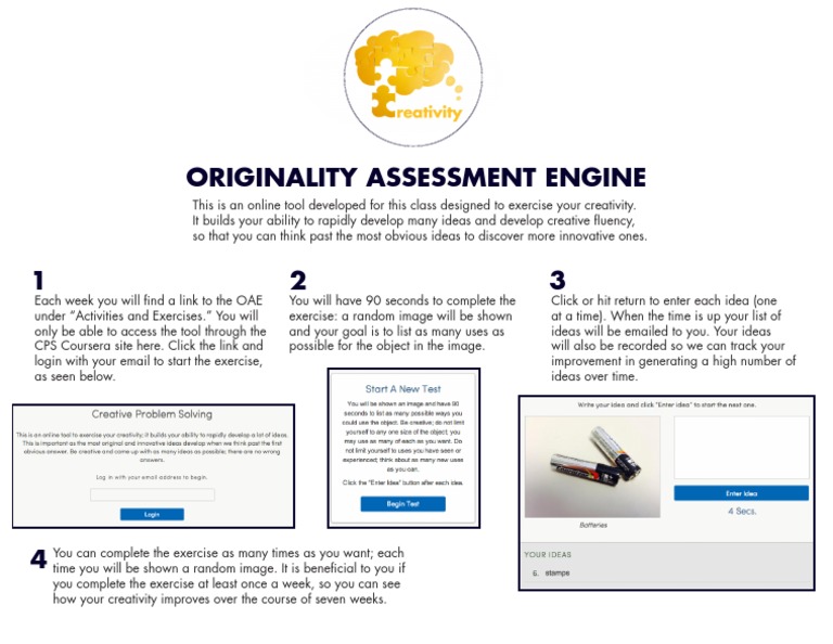 Online Creativity Assessment Tool | PDF | Self-Improvement