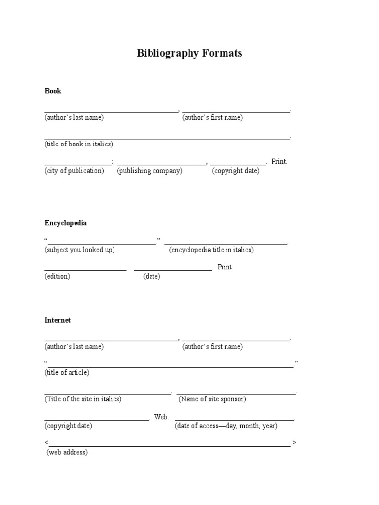 Bibliography Formats-2 | PDF
