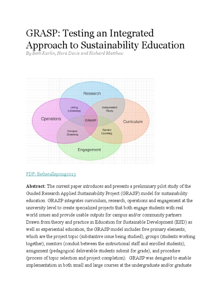 Grasp | Project Based Learning | Experiential Education