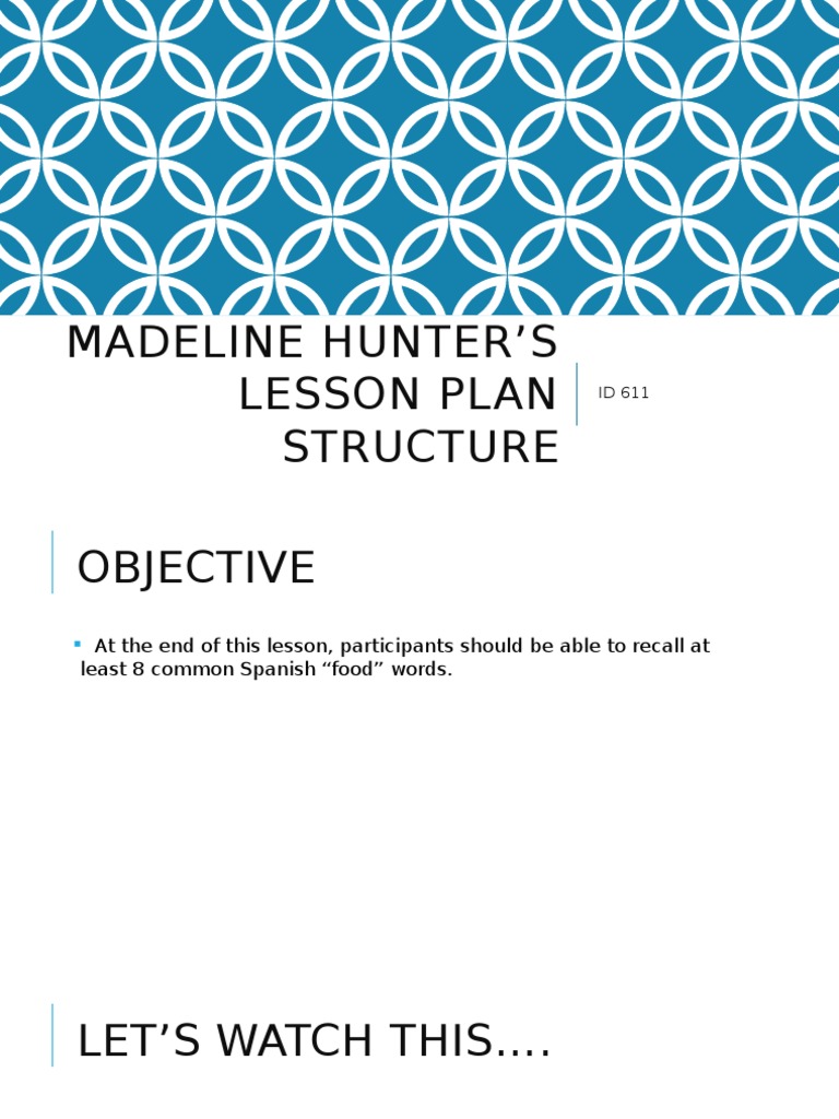 Presentation - Madeline Hunter Lps | PDF | Instructional Design ...