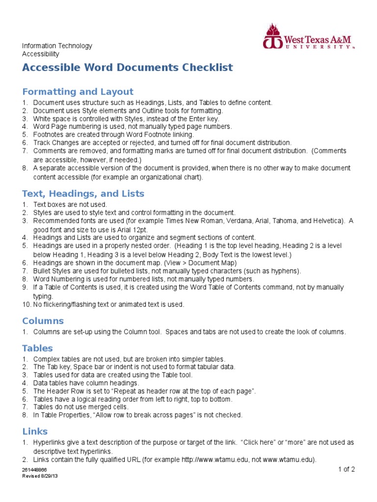 Accessible Word Doc Check Official | PDF | Hyperlink | Typefaces