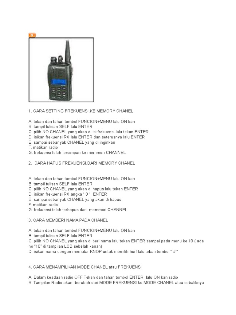 Cara Setting Radio Vev 3288D Hazard | PDF