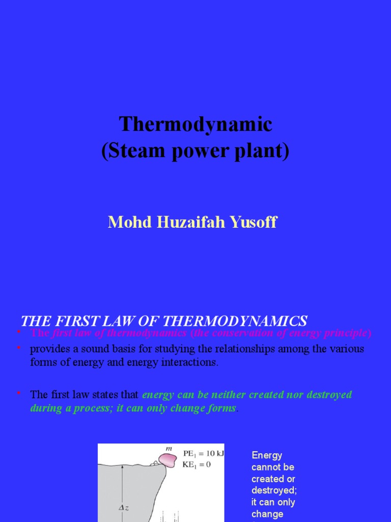 Thermodynamics of Steam Power Plants | PDF