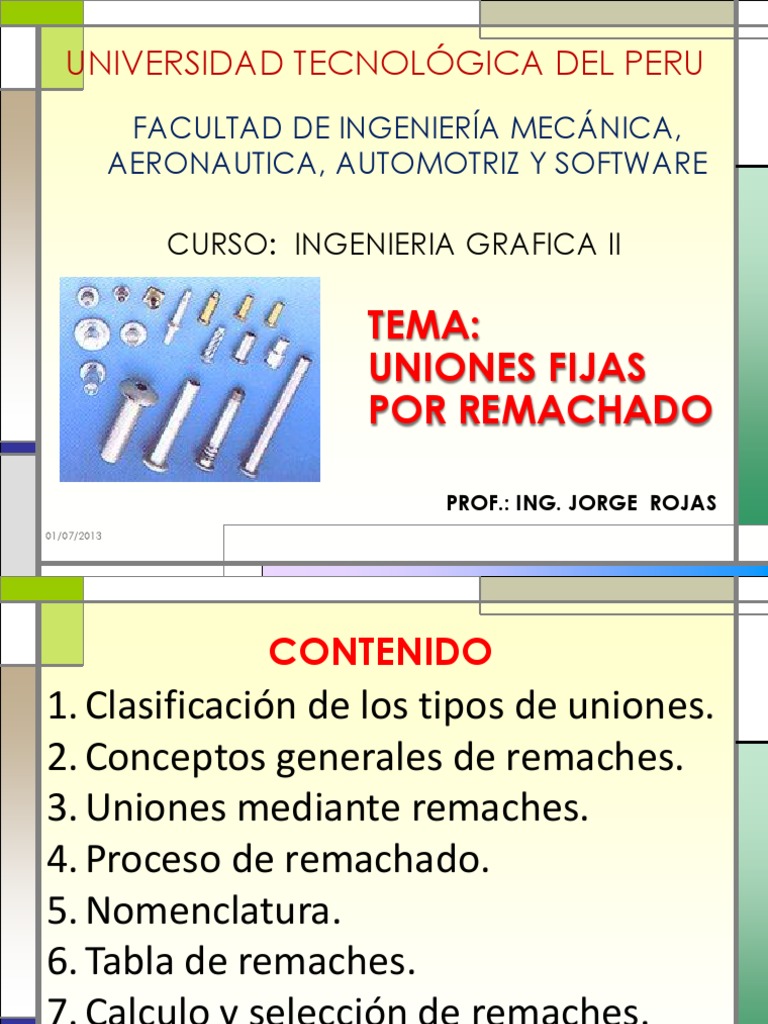 Uniones Con Remaches | PDF | Remache | Herramientas