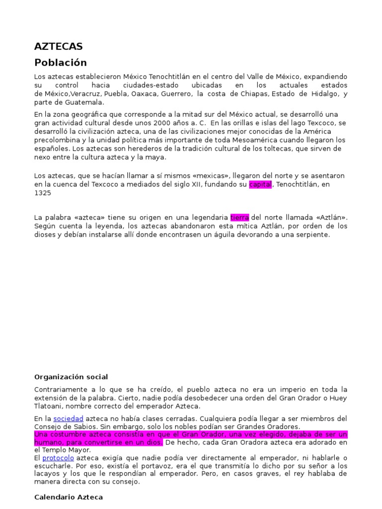 La vida cotidiana de los aztecas: organización social, economía y cultura de una de las ...