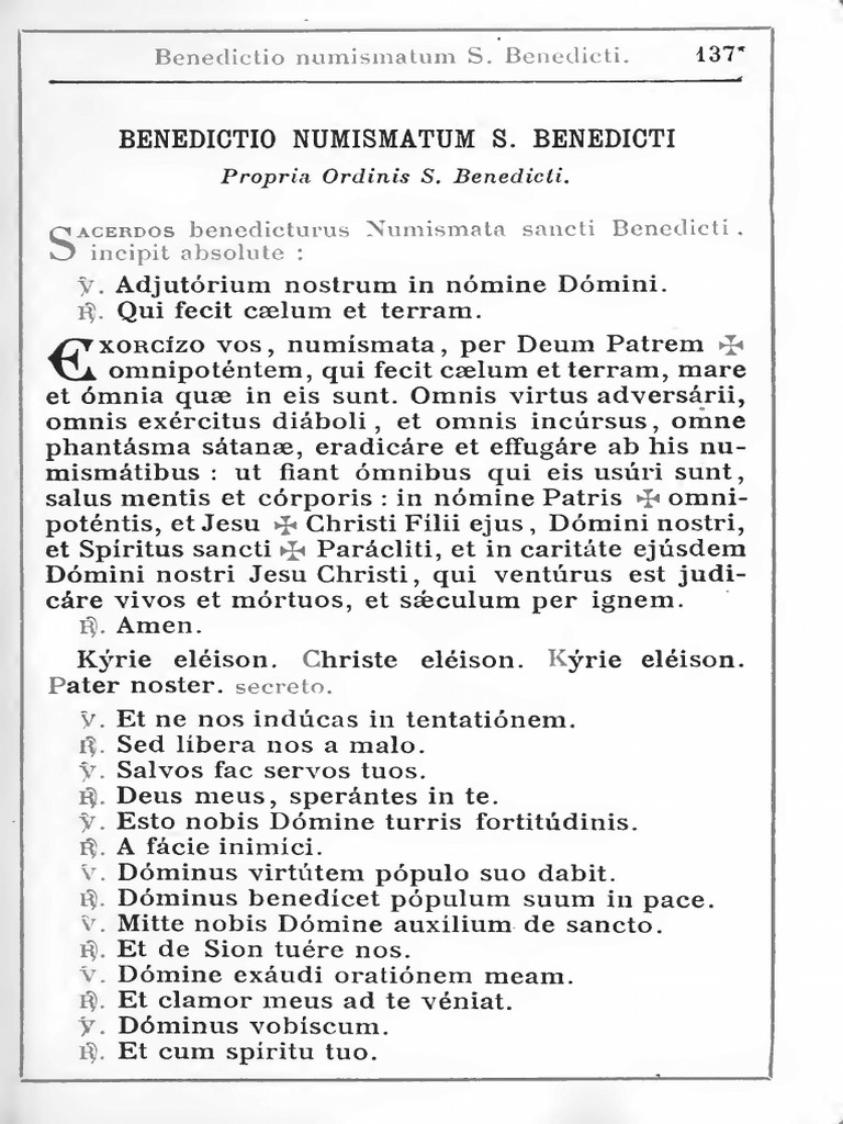 St. Benedict Medal Blessing Prayer | PDF | God The Father | Jesus