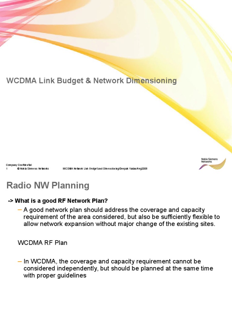 RF Link Budget and Dimensioning | PDF | High Speed Packet Access ...
