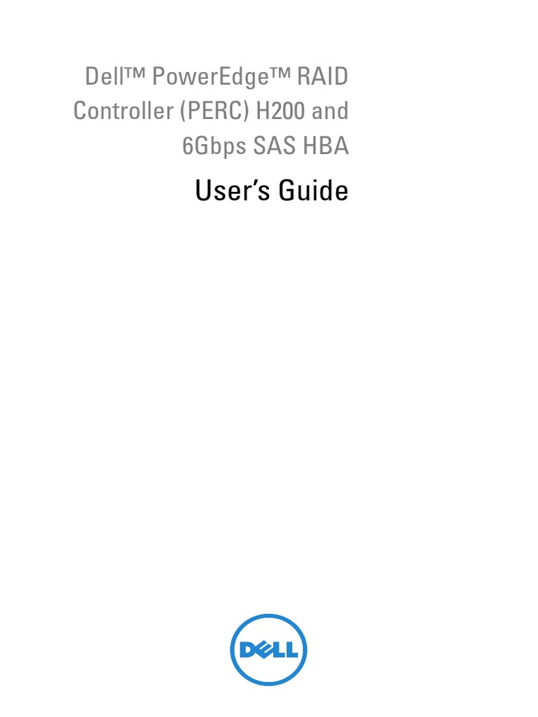 Dell PowerEdge RAID Controller (PERC) H200 and 6Gbps SAS HBA User S Guide | PDF | Electrostatic ...