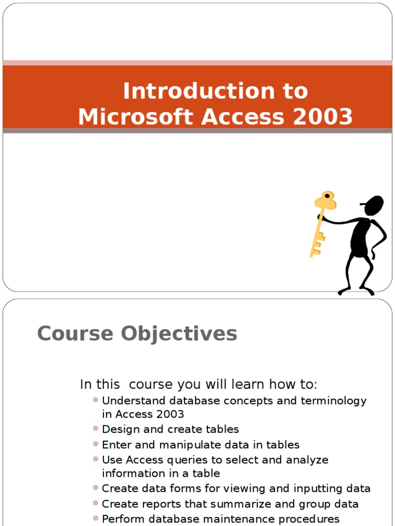 Microsoft Access 2003 Introduction | PDF | Microsoft Access | Databases