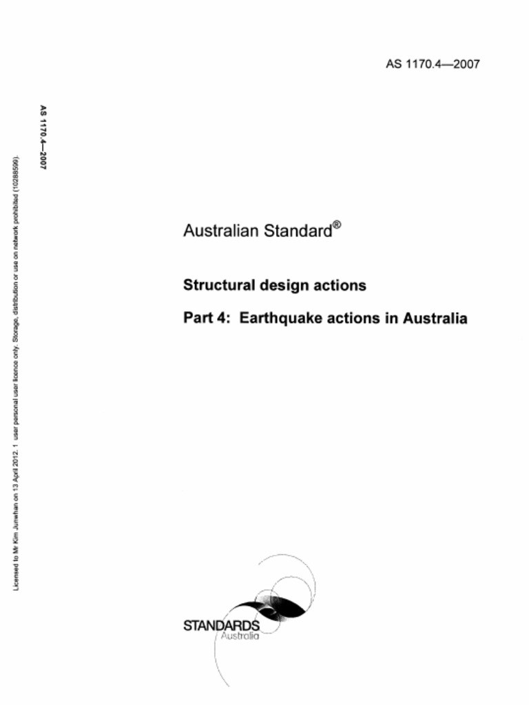 AS1170.4 Earthquake Design Guidelines | PDF | Solid Mechanics | Materials
