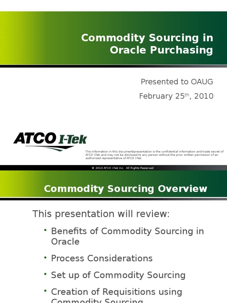 Commodity Sourcing Calgary | PDF | Procurement | Business Process