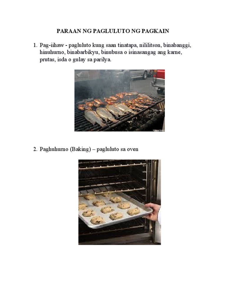 Paraan NG Pagluluto NG Pagkain | PDF