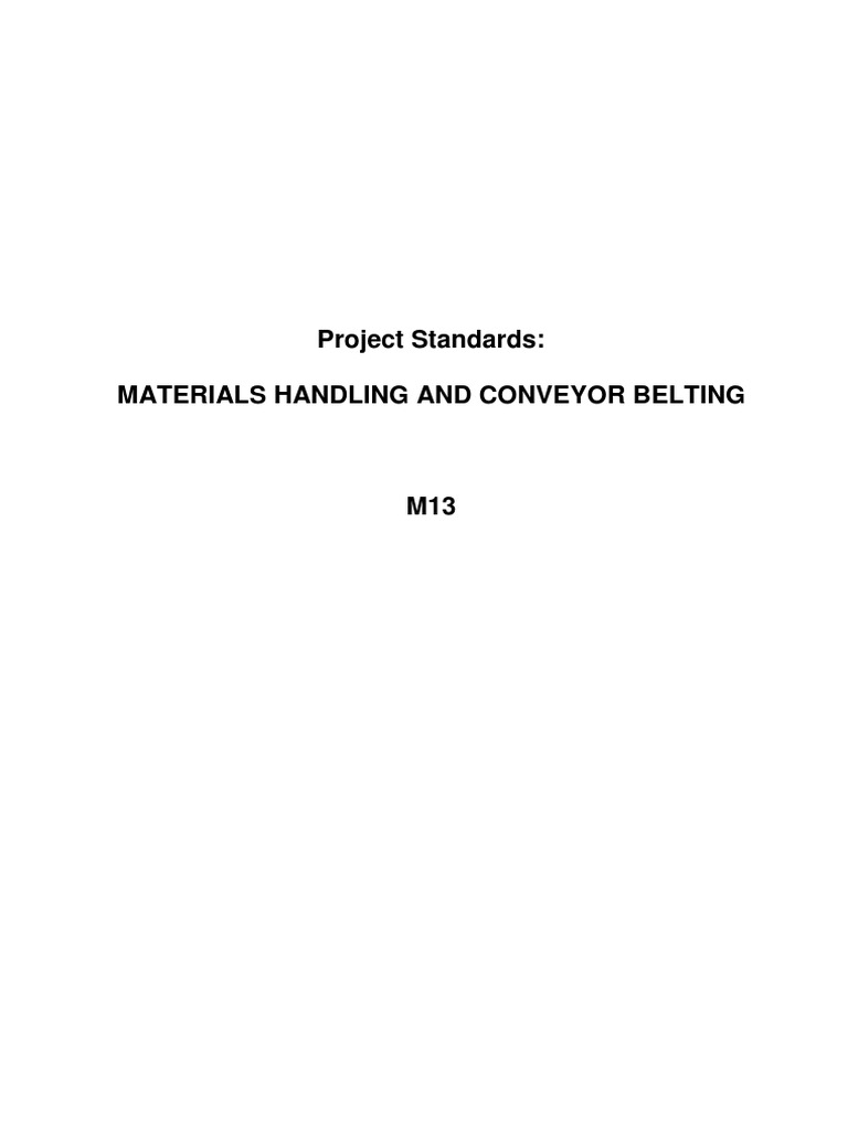 M13 - Materials Handling - Rev02 | PDF | Belt (Mechanical) | Sugarcane