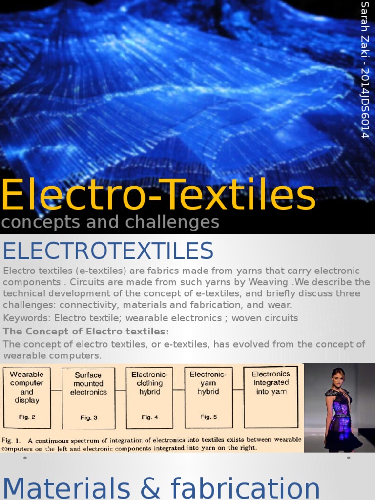 Electro-Textiles: Concepts and Challenges | PDF
