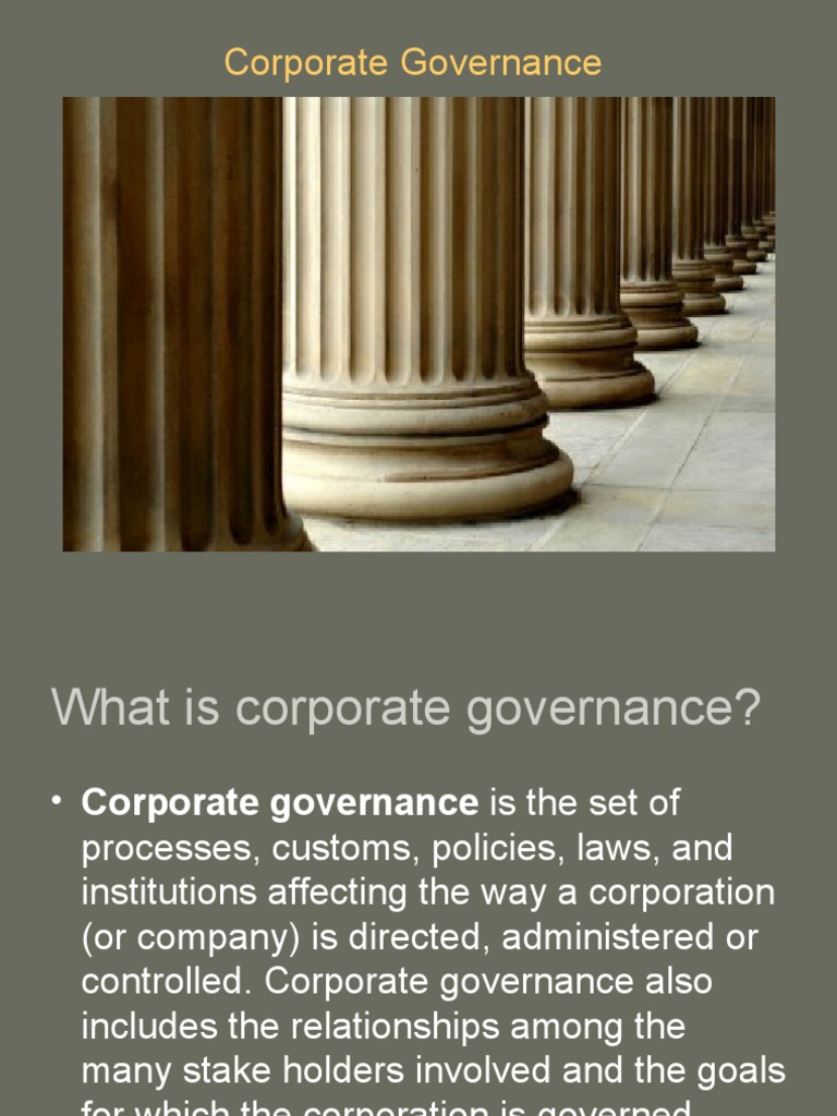 Corporate Governance | PDF | Board Of Directors | Corporate Governance