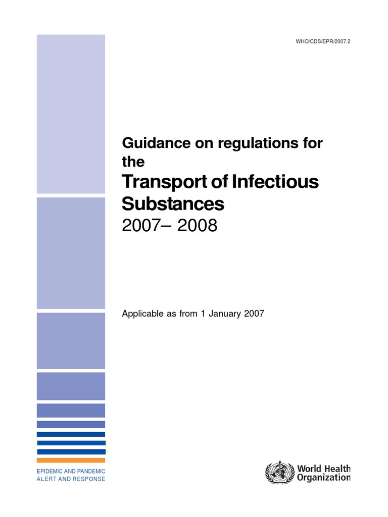 Transport of infectious substances | Dangerous Goods | Infection