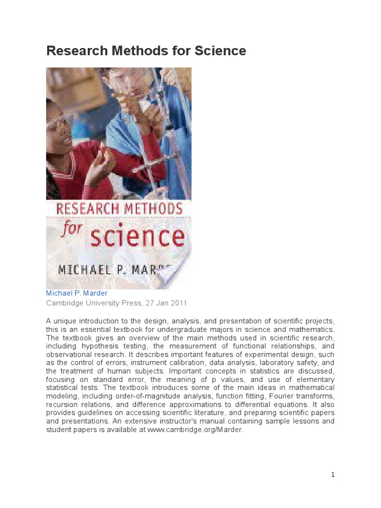 Overview of Scientific Research Methods | PDF | Scientific Method ...