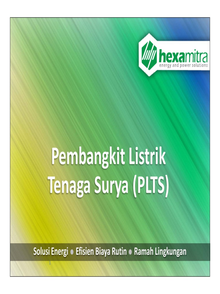 Presentasi Pembangkit Listrik Tenaga Surya (PLTS) | PDF