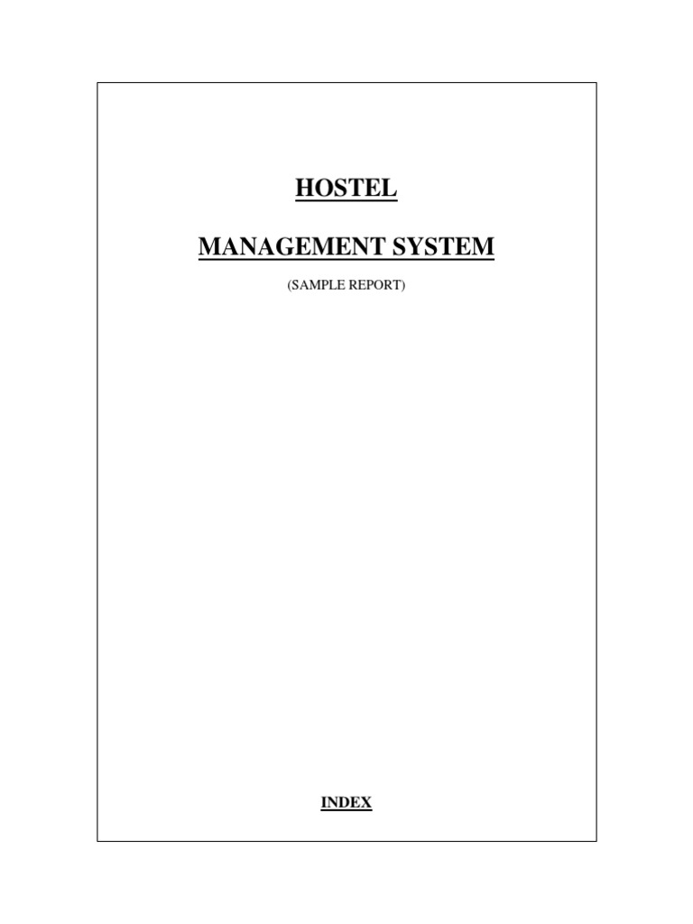 Hostel Management System | PDF | Fee | Databases