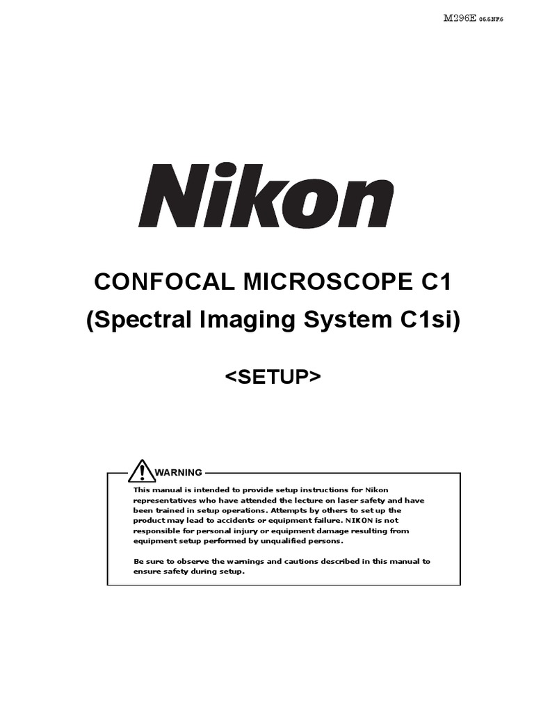 Nikon Techinical Setup C1 C1si Setup Screen Expanded | PDF | Microscopy ...