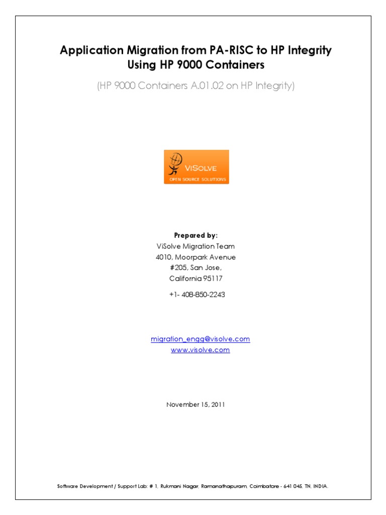 A Guide to Migrating Applications from HP PA-RISC Servers to HP ...