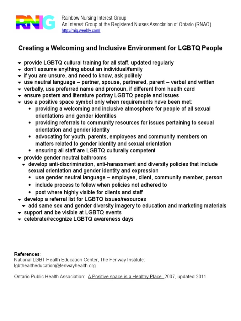 LGBTQ Inclusivity in Nursing Practices | PDF | Lgbt | LGBTQIA+ Studies