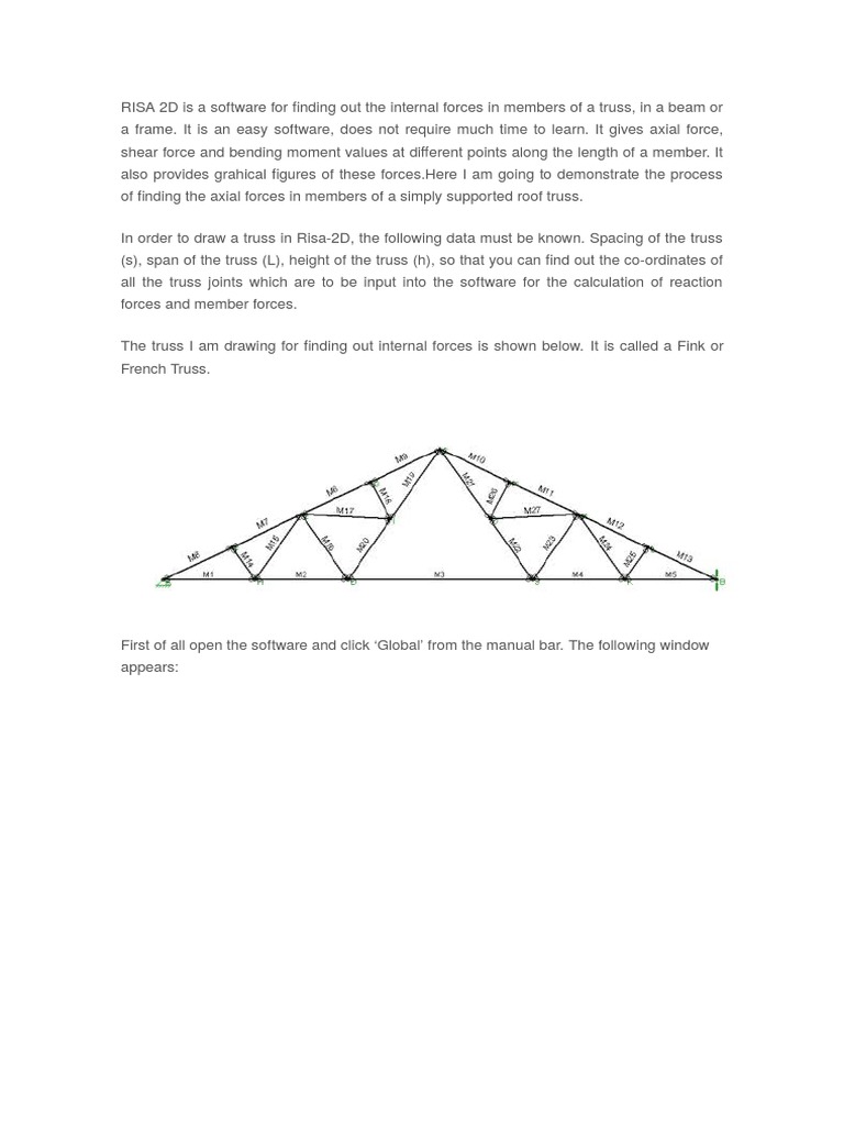 Risa Tutorial Word | PDF | Truss | Bending