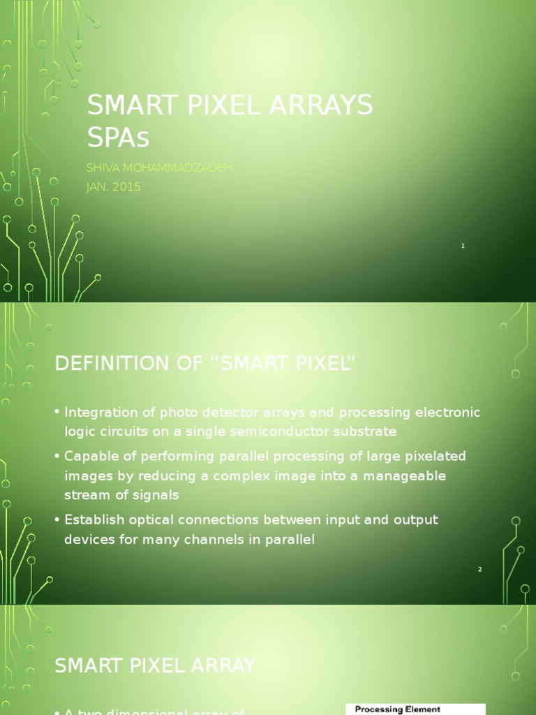 Smart Pixel Arrays | PDF | Gallium Arsenide | Semiconductor Device ...