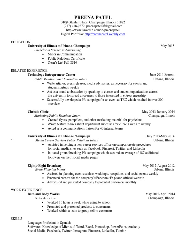 Preena Patel Resume | PDF