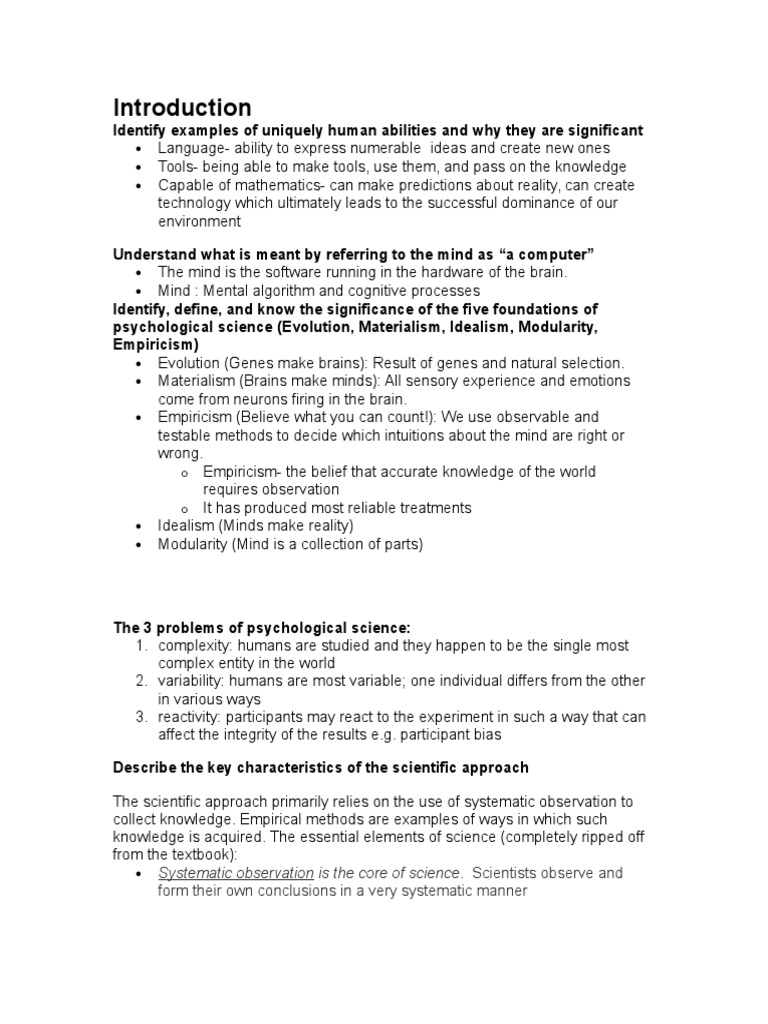 Psych Review | PDF | Mind | Science