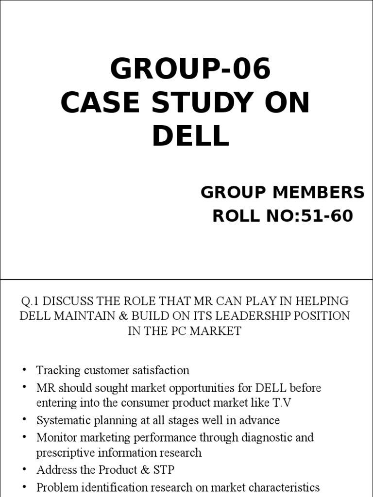 Dell Case Study | PDF
