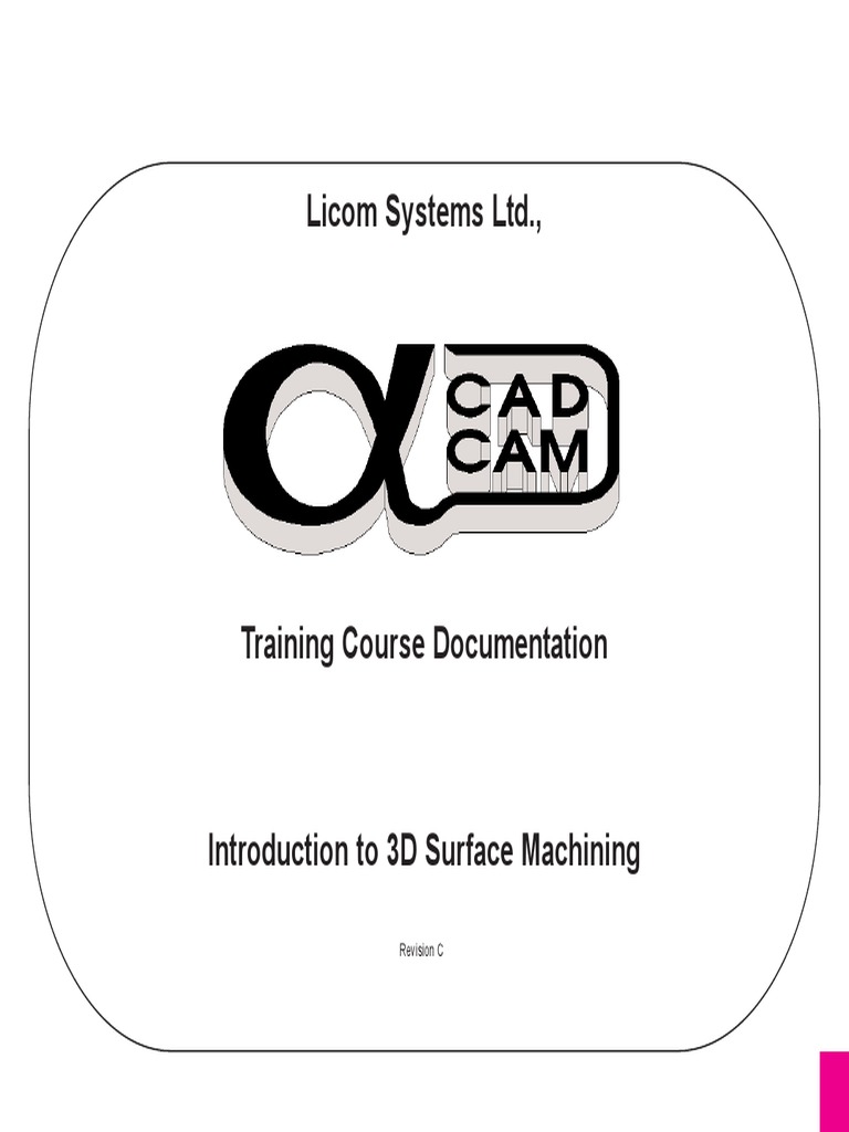Introduction To 3d Surface Machining Pdf Machining Computer Aided