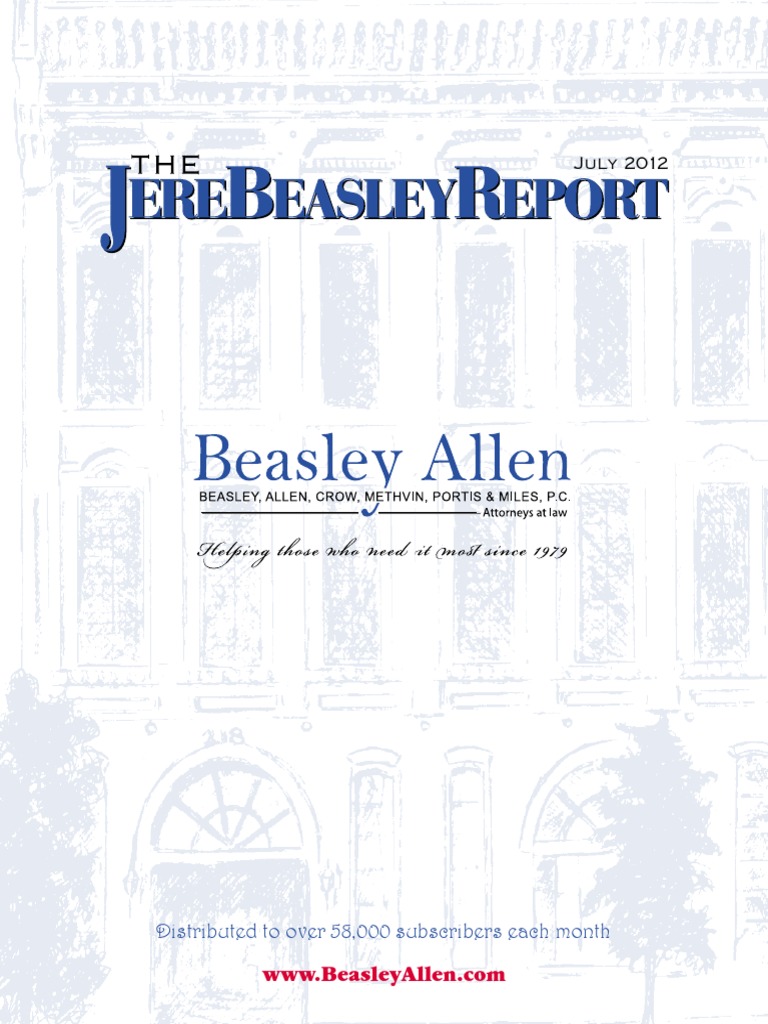The Jere Beasley Report, Jul. 2012 | PDF | Daubert Standard | Expert ...