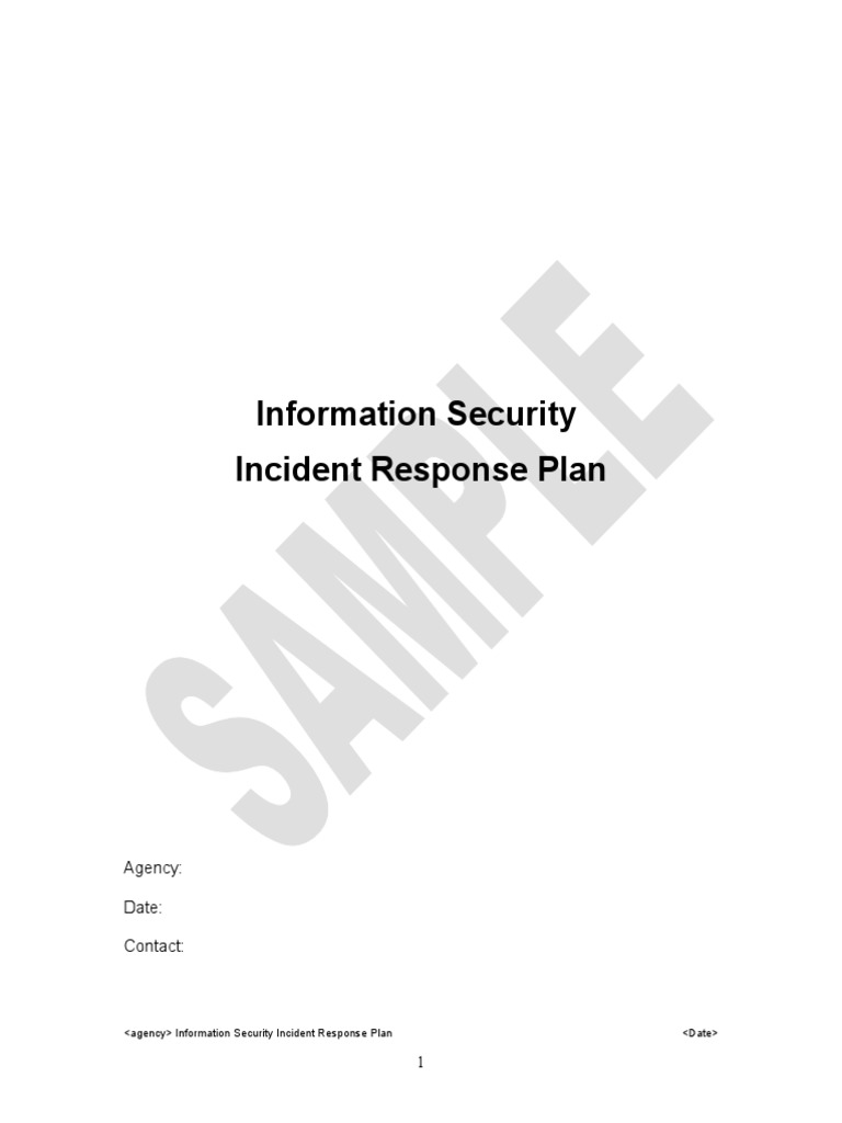 Incident Response Plan Template | PDF | Incident Management ...
