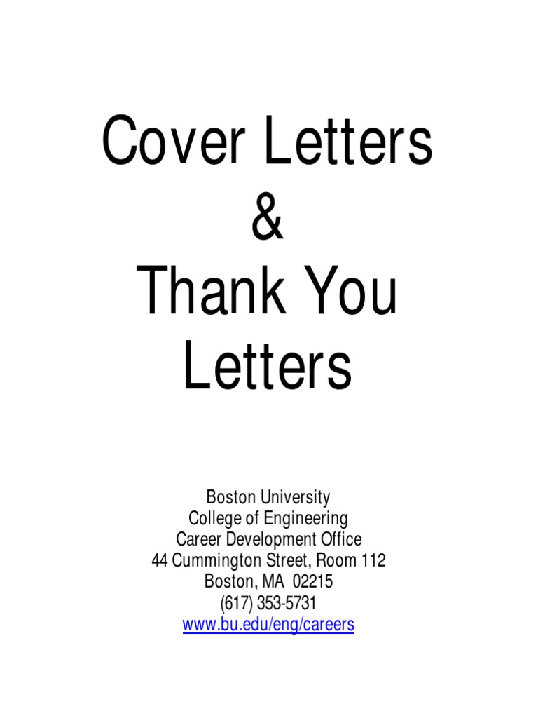 Cover Letters & Thank You Letters | PDF | Résumé | Master Of Arts